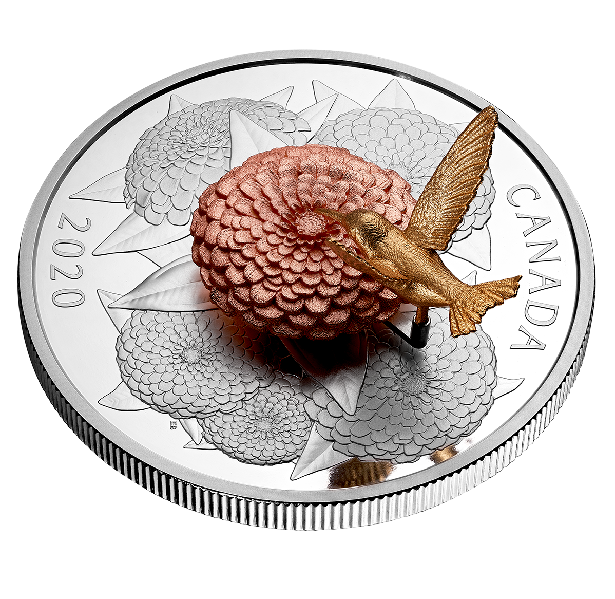 5 oz. Pure Silver Coin - The Hummingbird and the Bloom - Mintage: 1,250 ...