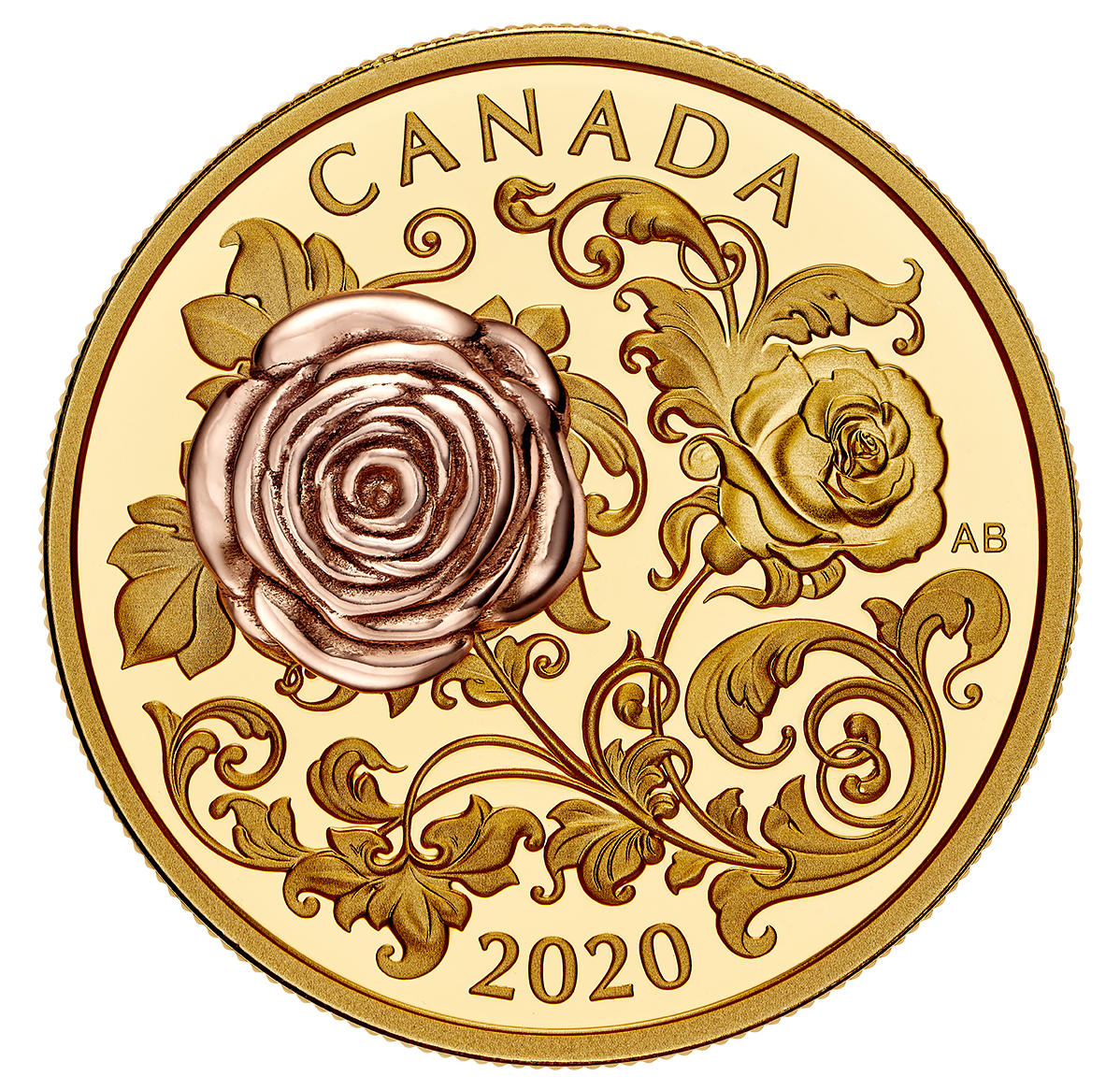 1 oz. Pure Gold - The Queen Elizabeth Rose (2020) | The Royal Canadian Mint