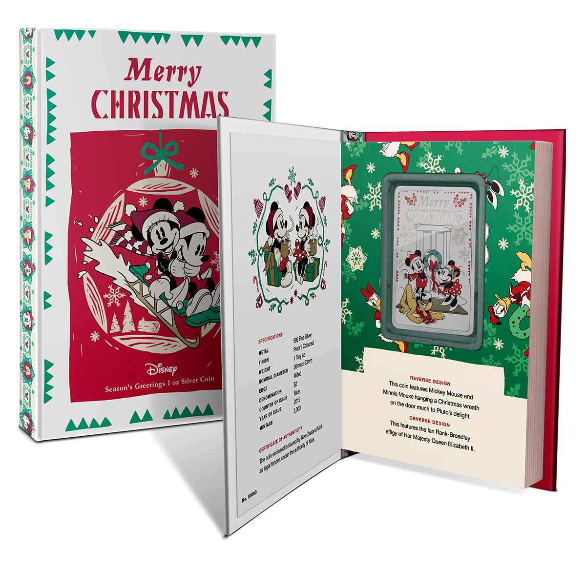 1 oz. Pure Silver Coin - Disney Season’s Greetings - Mintage: 3,000 ...