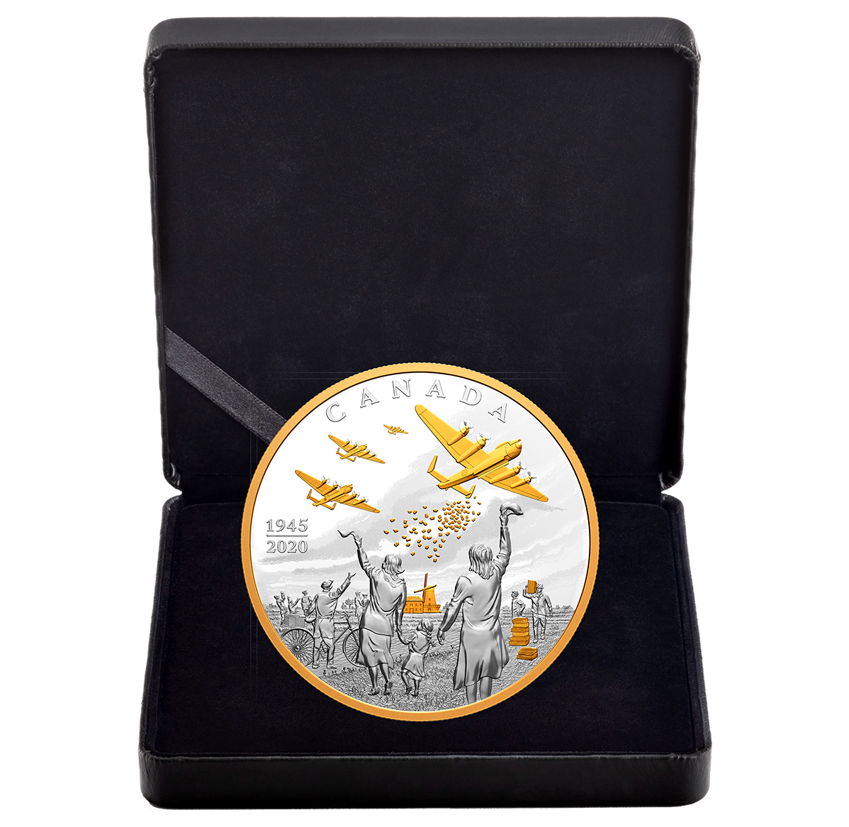 10 oz. Pure Silver Selectively Gold-Plated Coin - Liberation of the ...