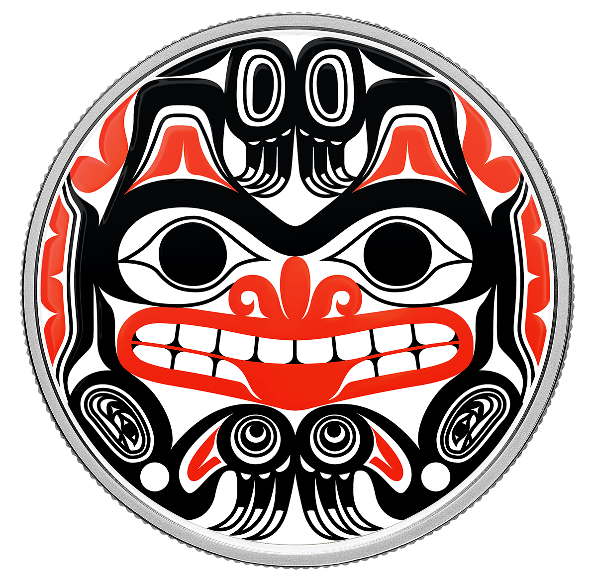 1 oz. Pure Silver Coloured Coin - Bill Reid: Xhuwaji, Haida Grizzly ...