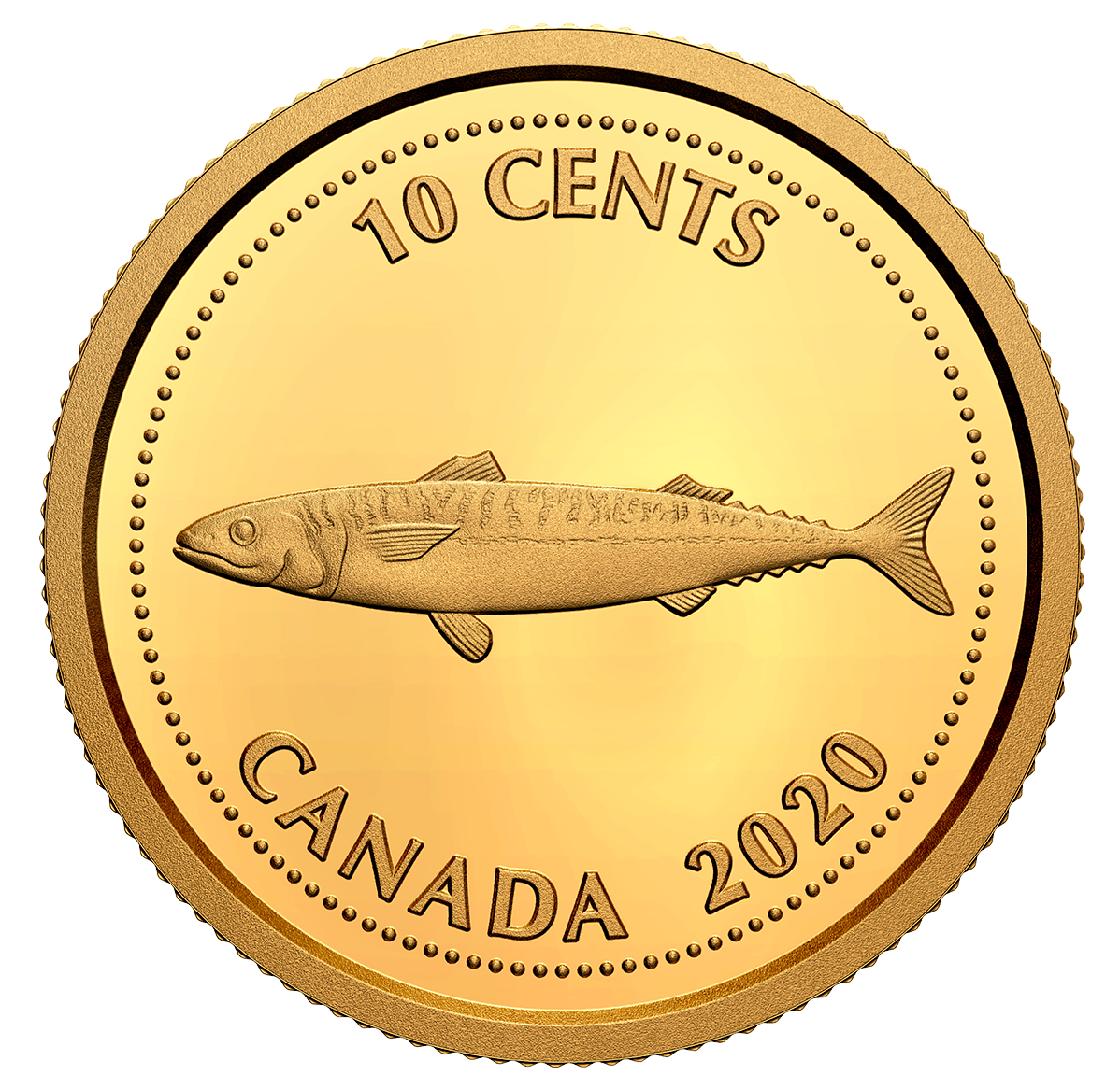 1/10 oz. Pure Gold Coin - Tribute to Alex Colville Series: 1967 10-Cent ...