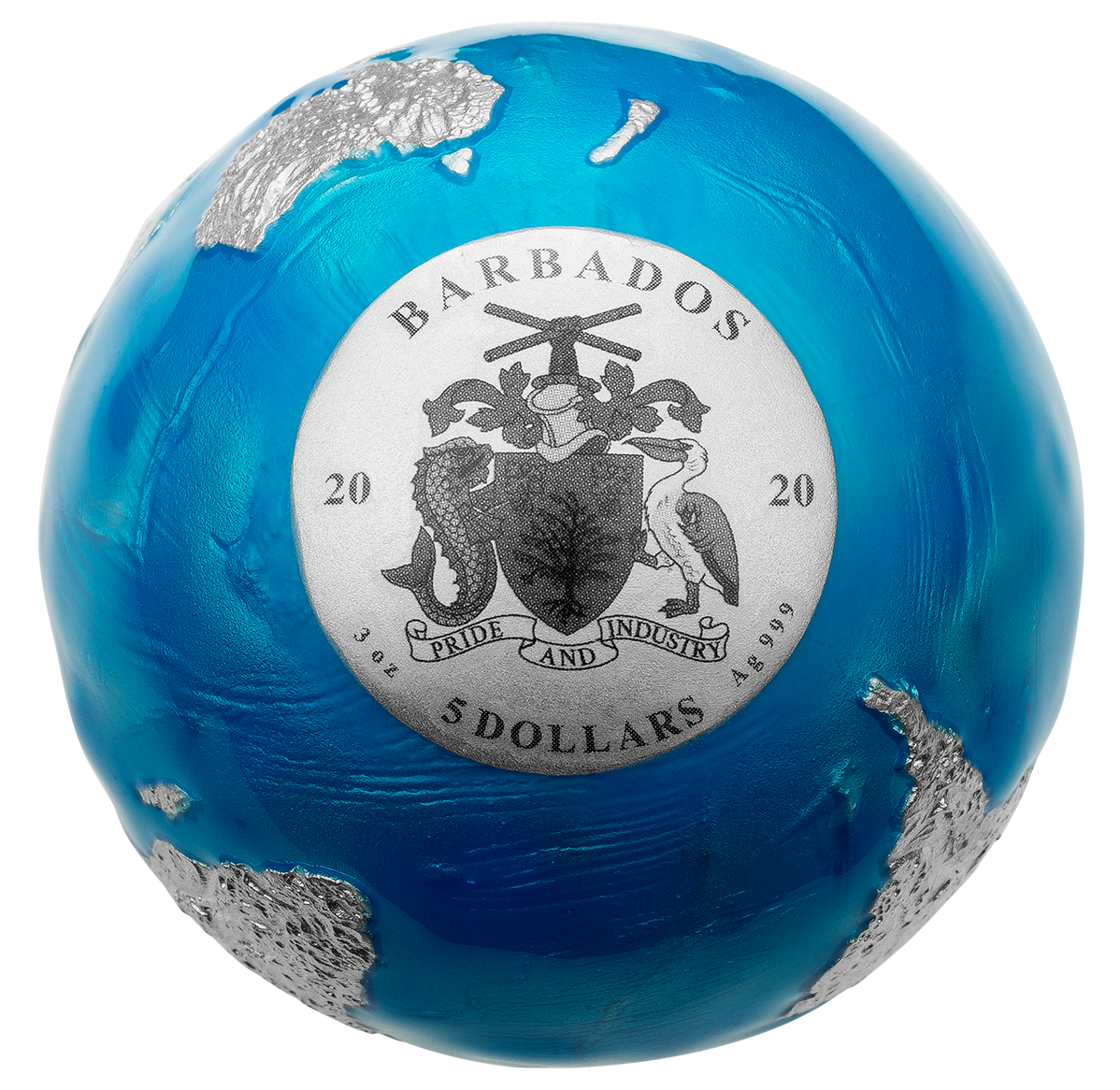 3 oz. Pure Silver Coin - Blue Marble - Mintage: 999 (2020) | The Royal ...