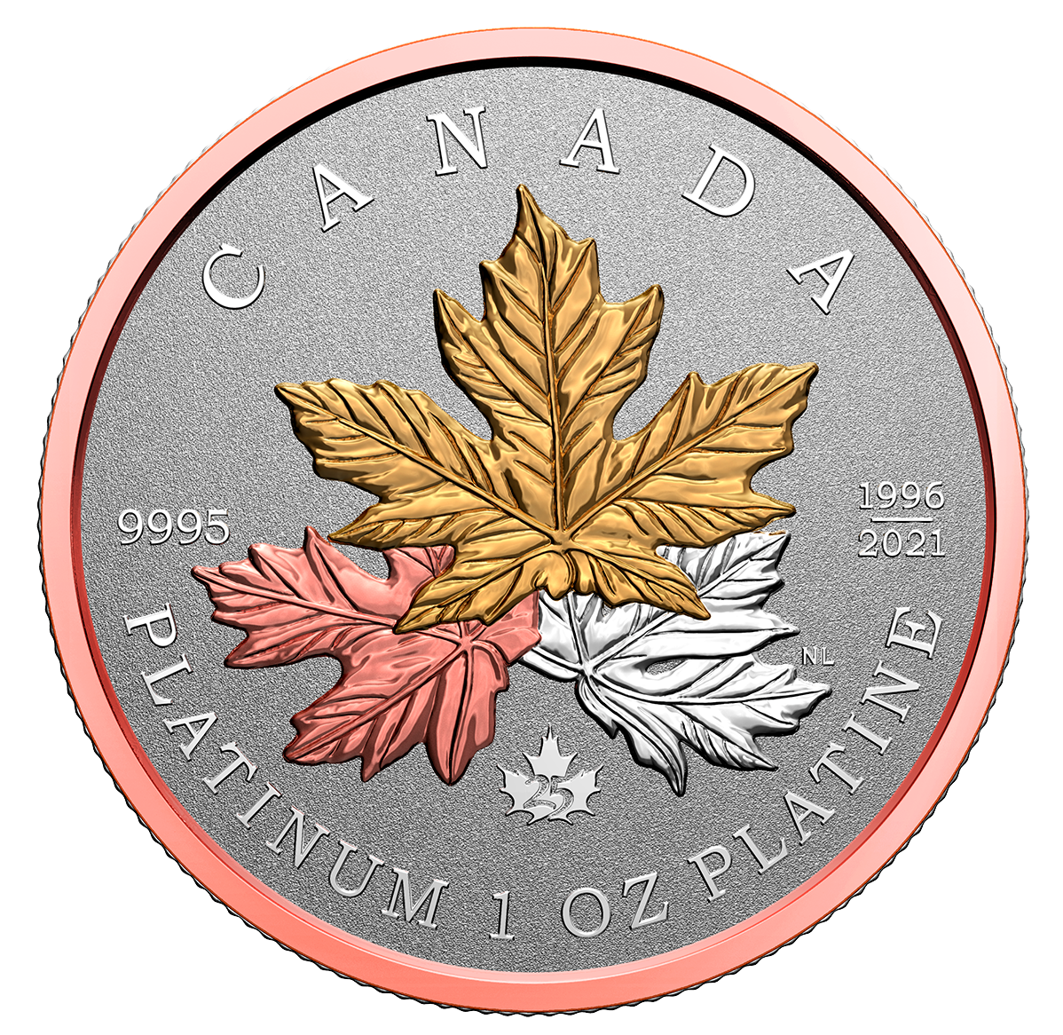 1 oz 99.95% Pure Platinum Coin - A Tribute to the Maple Tree - Mintage ...