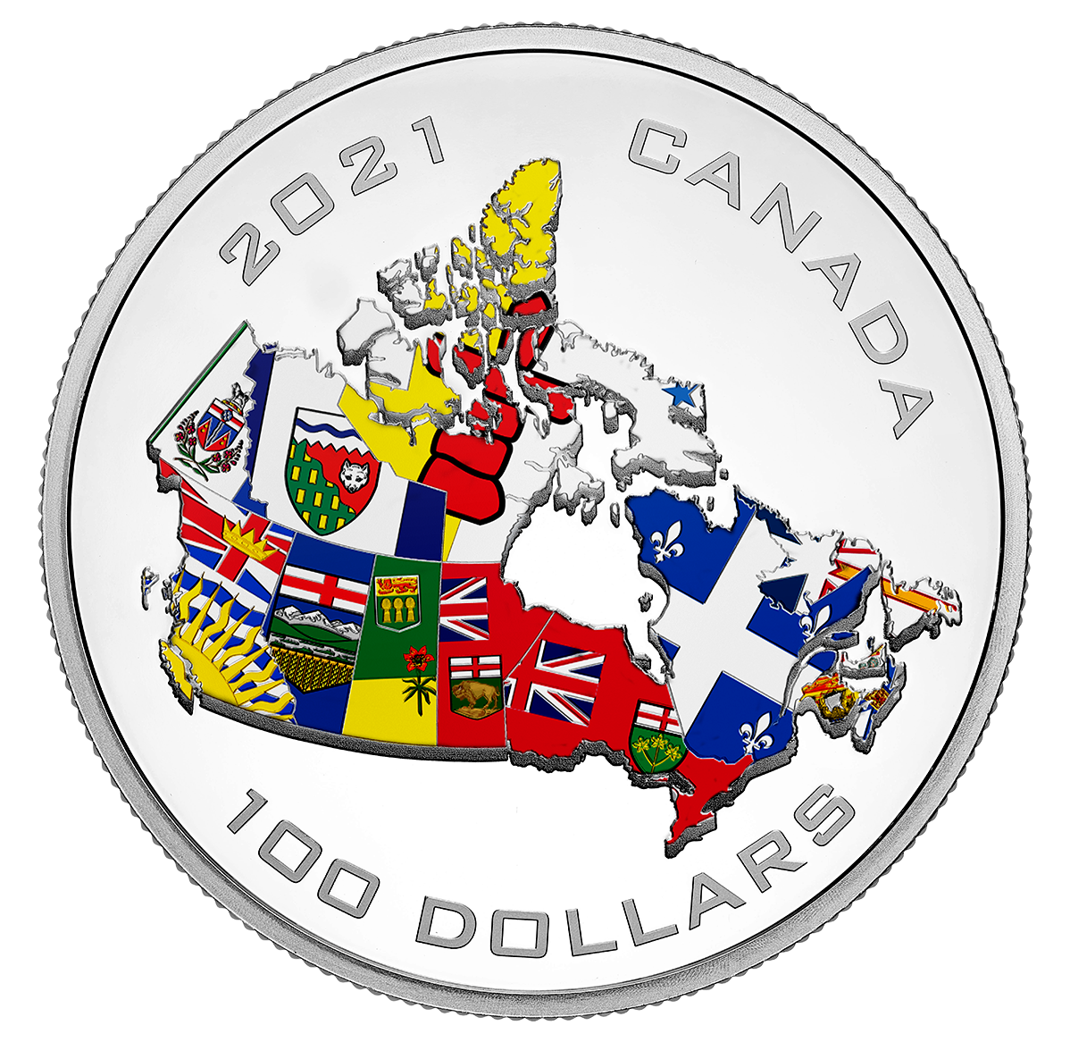 10 oz. Pure Silver Coin - Canada’s Provincial and Territorial Flags ...