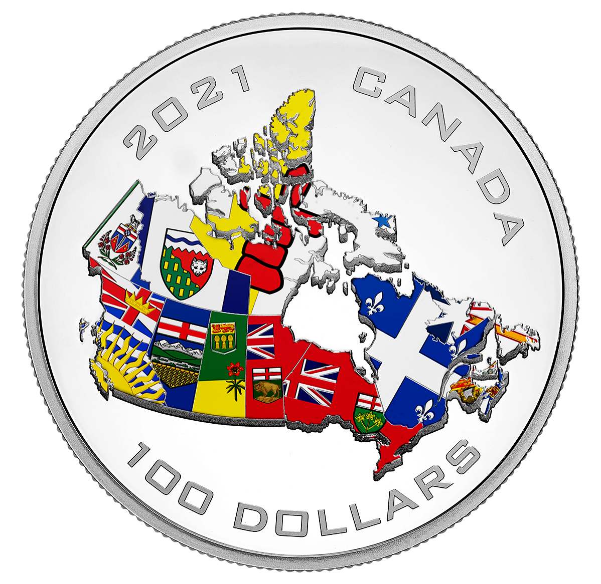 10 oz. Pure Silver Coin - Canada’s Provincial and Territorial Flags ...