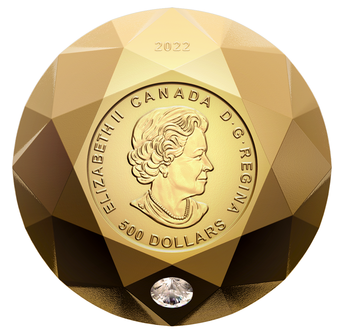 Pure Gold Diamond-Shaped Coin – Forevermark Black Label Round Diamond ...