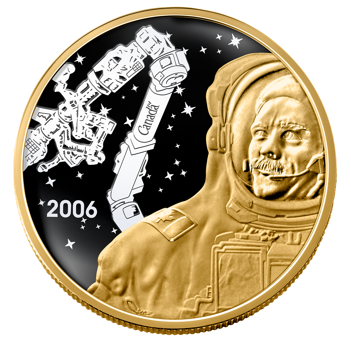 $300 Gold Coin - 5th Anniversary of Canadarm and Col. Chris Hadfield ...