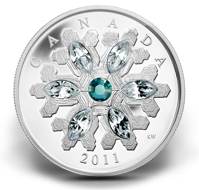 Fine Silver Coin - Emerald Crystal Snowflake (2011) | The Royal ...