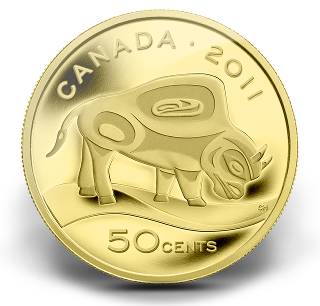 1/25 Ounce Pure Gold Coin - Wood Bison (2011) | The Royal Canadian Mint
