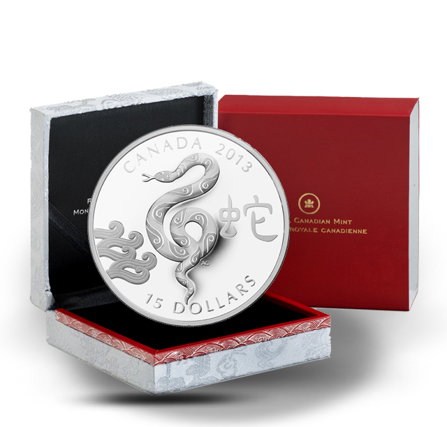 1 oz Fine Silver Coin - Year of the Snake (2013) | The Royal Canadian Mint