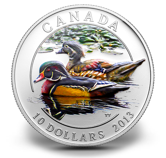 Fine Silver Coin - Ducks of Canada: Wood Duck - Mintage: 10,000 (2013 ...
