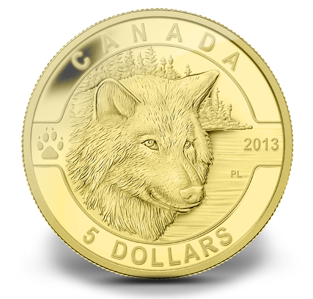 1/10 oz Pure Gold Coin – The Wolf – Mintage: 4,000 (2013) | The Royal ...