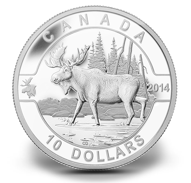 1/2 oz. Fine Silver Coin - The Moose (2014) | The Royal Canadian Mint
