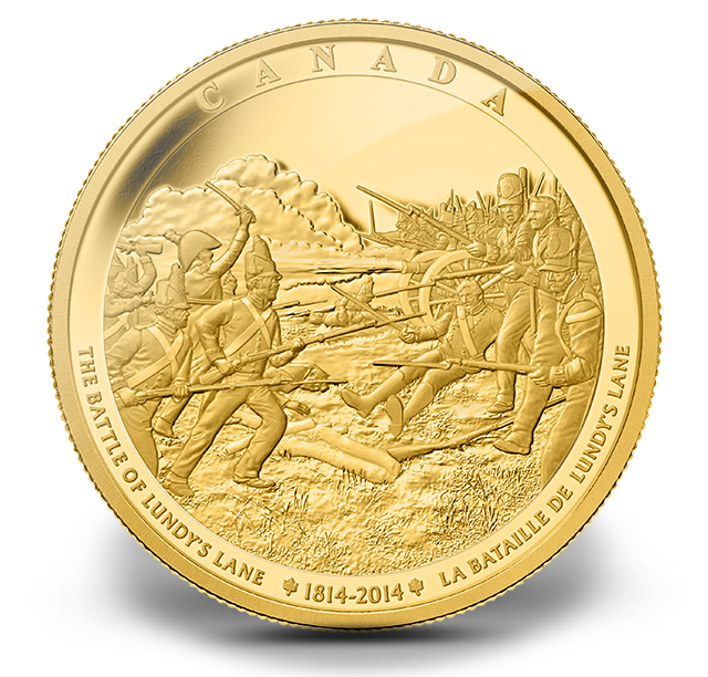 Pure Gold One Kilogram Coin - The Battle of Lundy's Lane - Mintage: 10 ...