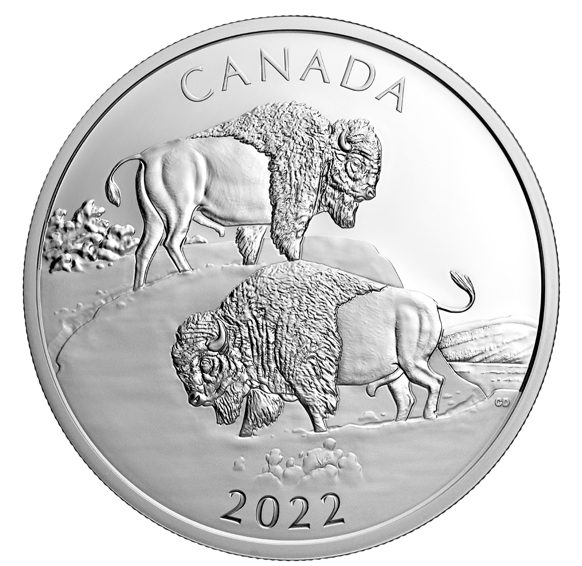 2 oz. Fine Silver Coin – The Mighty Bison (2022) | The Royal Canadian Mint
