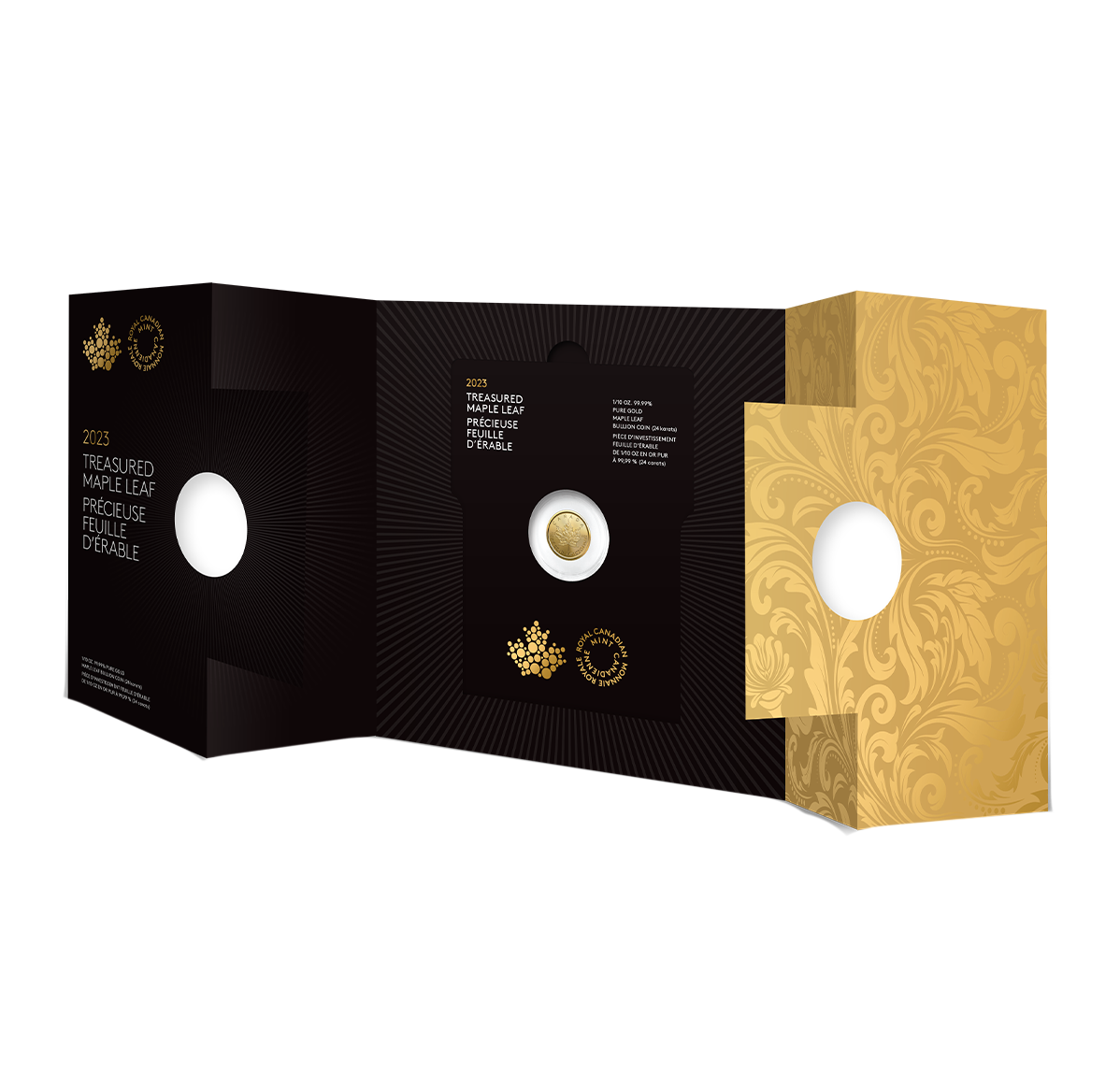 1/10 oz. 99.99% Pure Gold Coin - Treasured Gold Maple Leaf (Premium ...