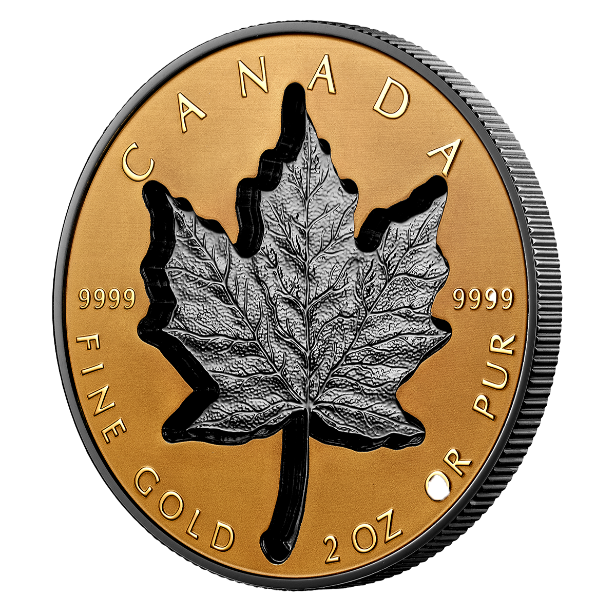 2 oz. Pure Gold Coin – Super Incuse Gold Maple Leaf | The Royal ...