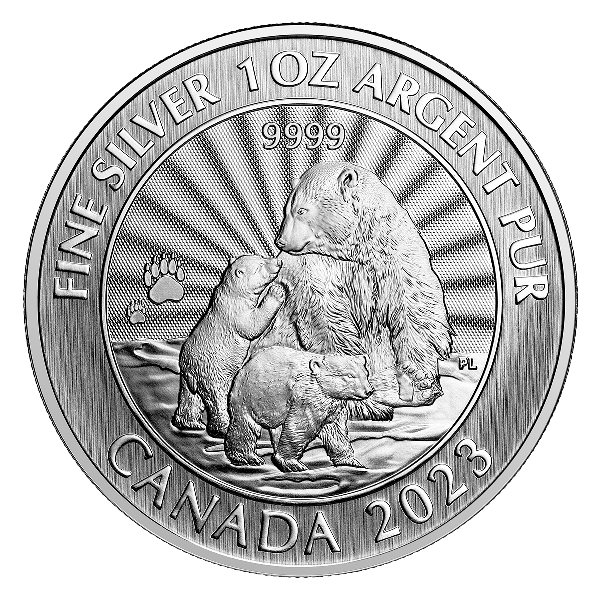 1 oz. 99.99% Pure Silver Coin: First Strikes – The Majestic Polar Bear ...