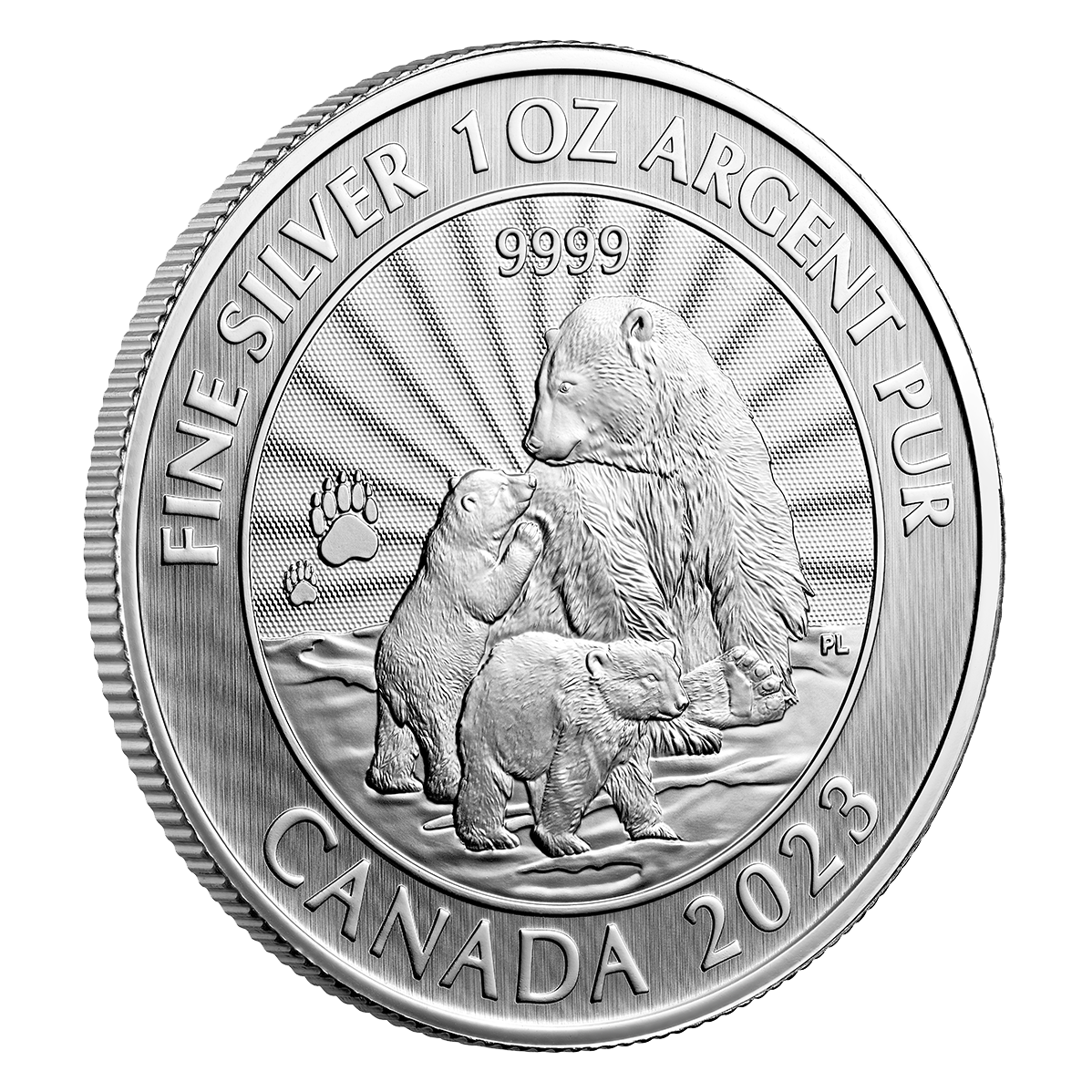 1 oz. 99.99% Pure Silver Coin: First Strikes – The Majestic Polar Bear ...