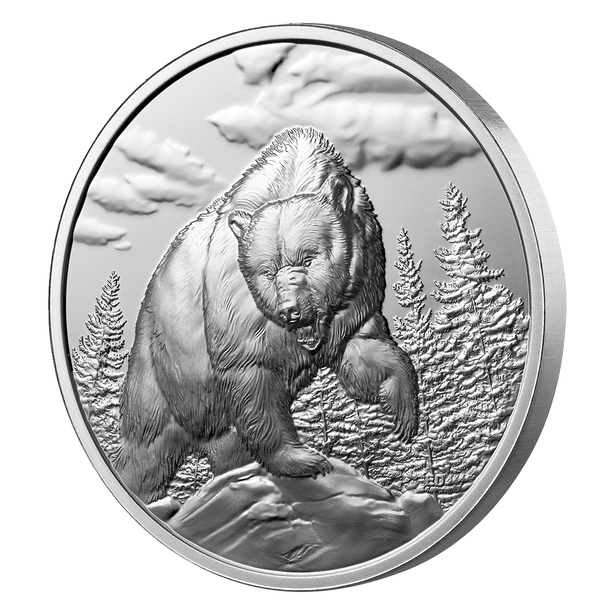Great Hunters: Grizzly Bear - Fine Silver Ultra High Relief Coin | The ...