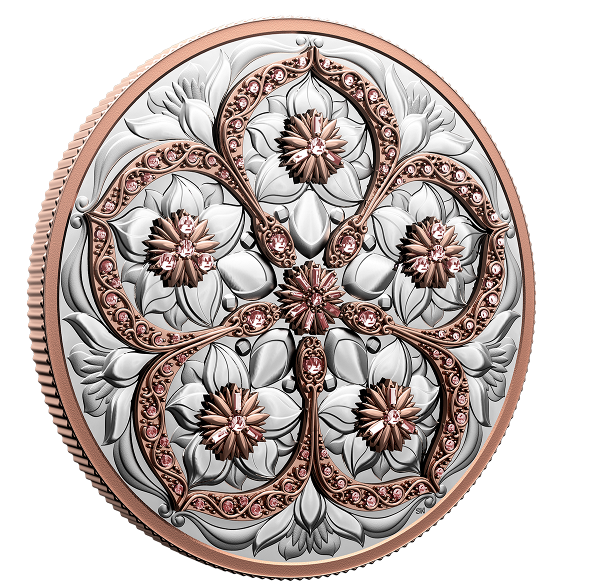 10 oz. Pure Platinum Pink Diamond Coin – Beauteous | The Royal Canadian ...