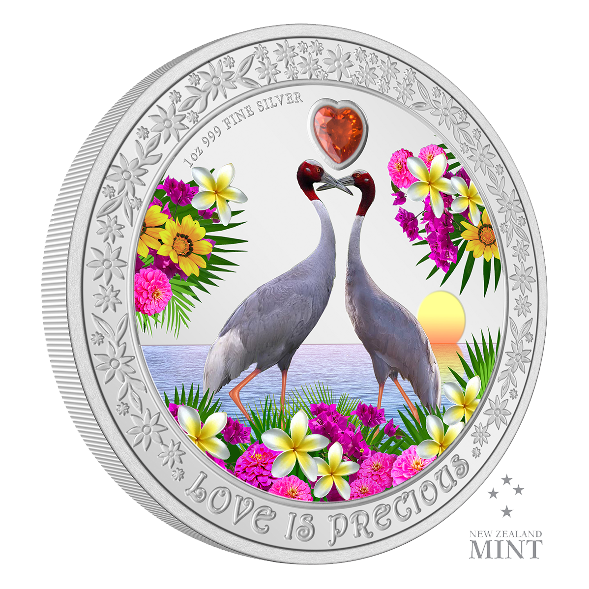Love is Precious: Sarus Crane - Fine Silver Coin | The Royal Canadian Mint