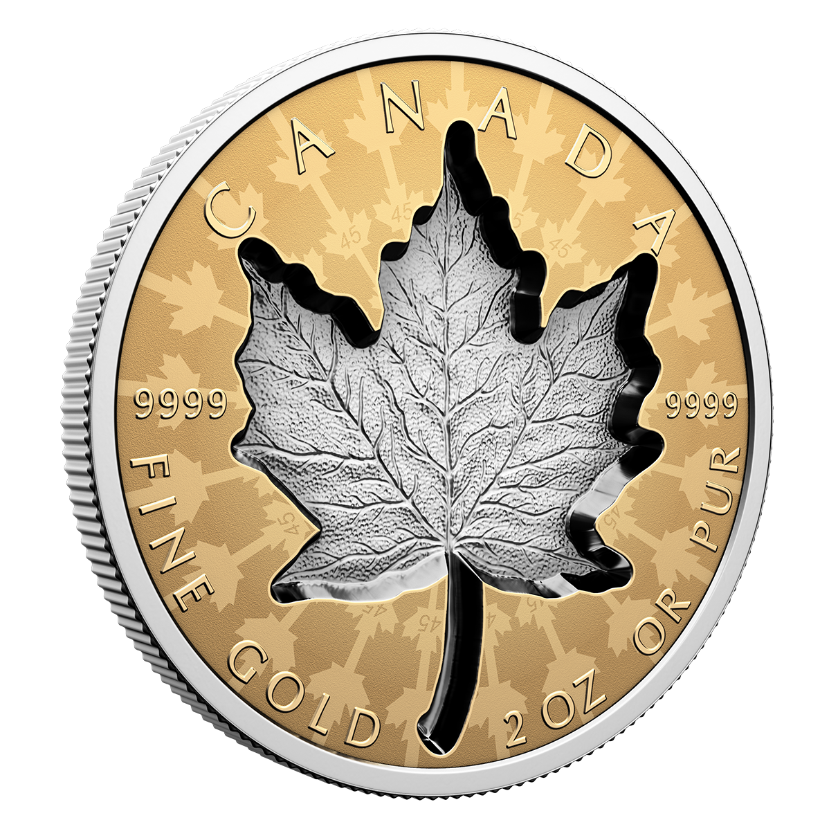 2 oz. Pure Gold Coin – Super Incuse Gold Maple Leaf | The Royal ...