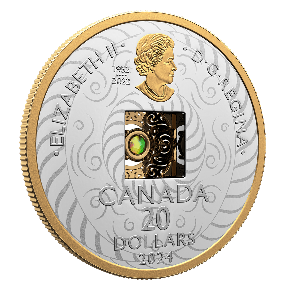 Pure Silver Coin – Dancing Ammolite: Elements of Nature – Air | The ...