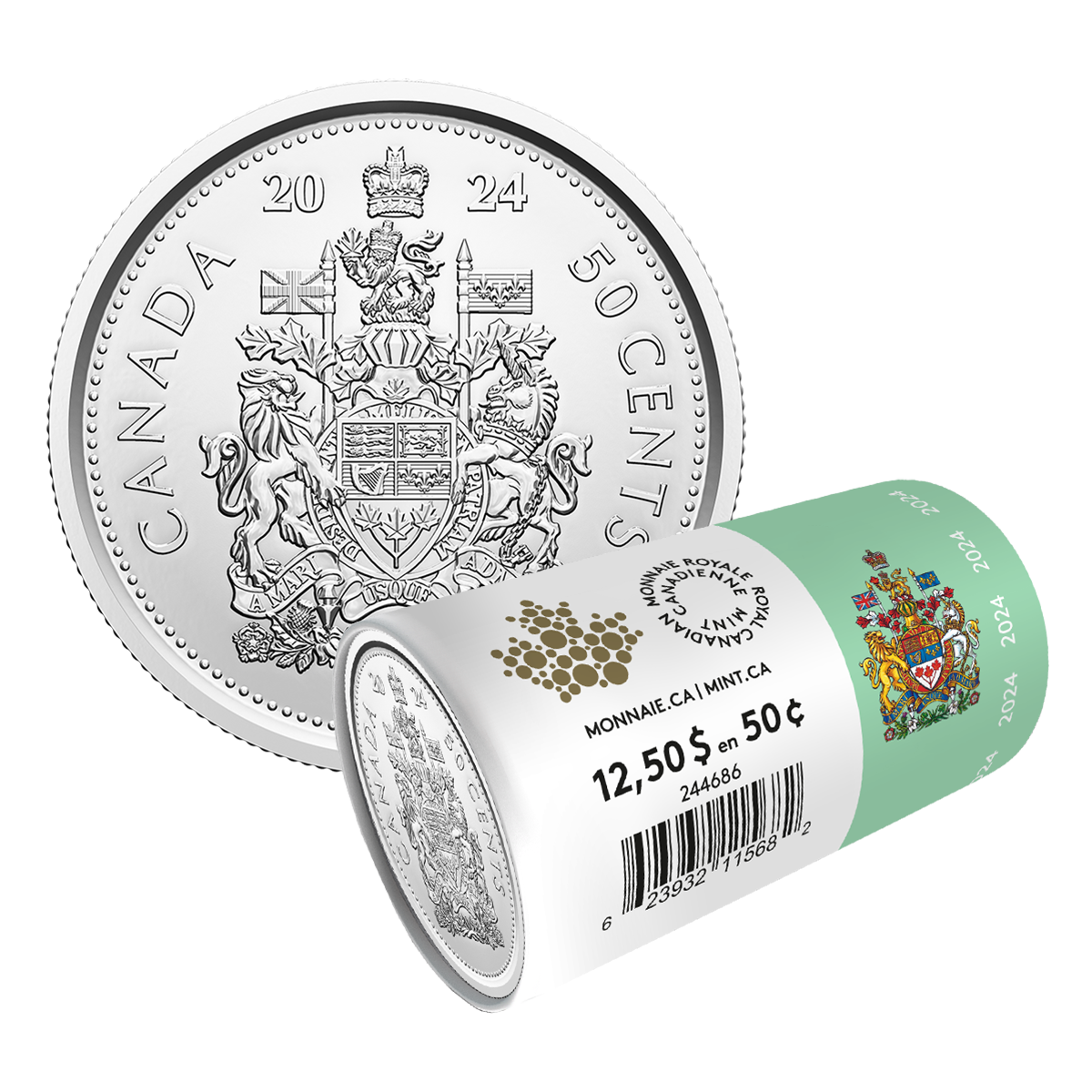 50-Cent Special Wrap Circulation Roll | The Royal Canadian Mint