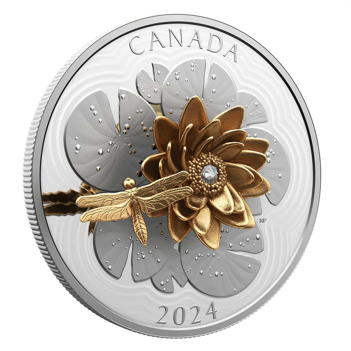 The Dragonfly and the Bloom - 5 oz. Pure Silver Coin | The Royal ...