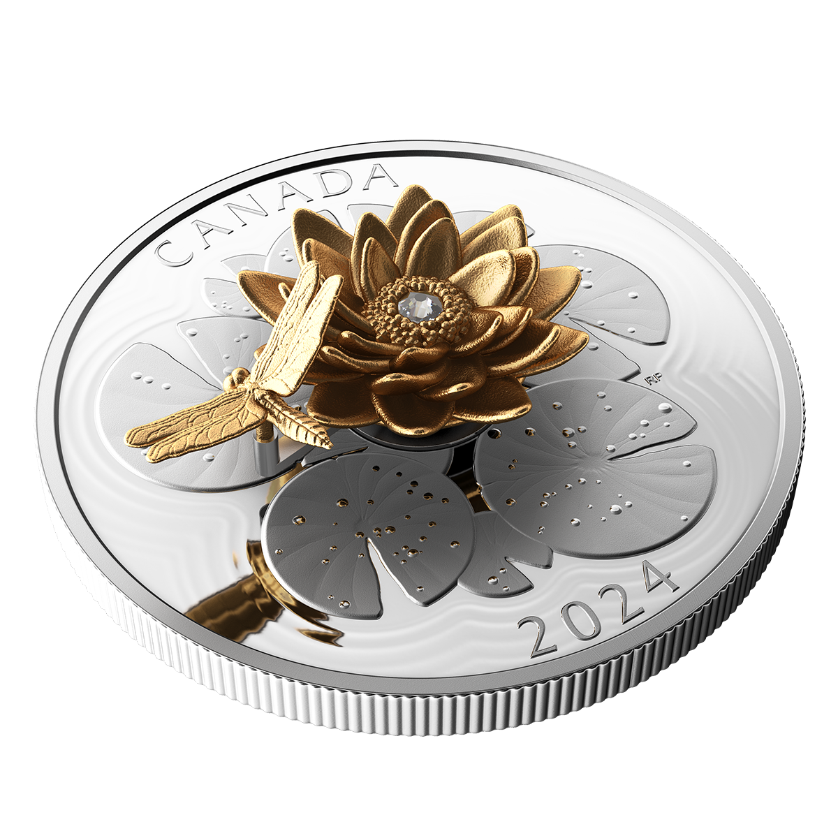 The Dragonfly and the Bloom - 5 oz. Pure Silver Coin | The Royal ...