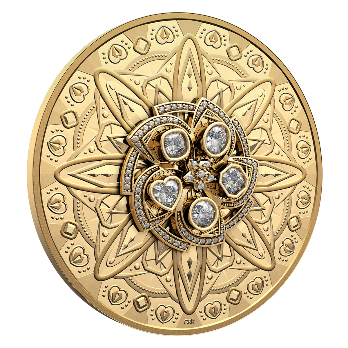 Purely Brilliant - 5 oz. Pure Gold Coin with Diamonds | The Royal ...