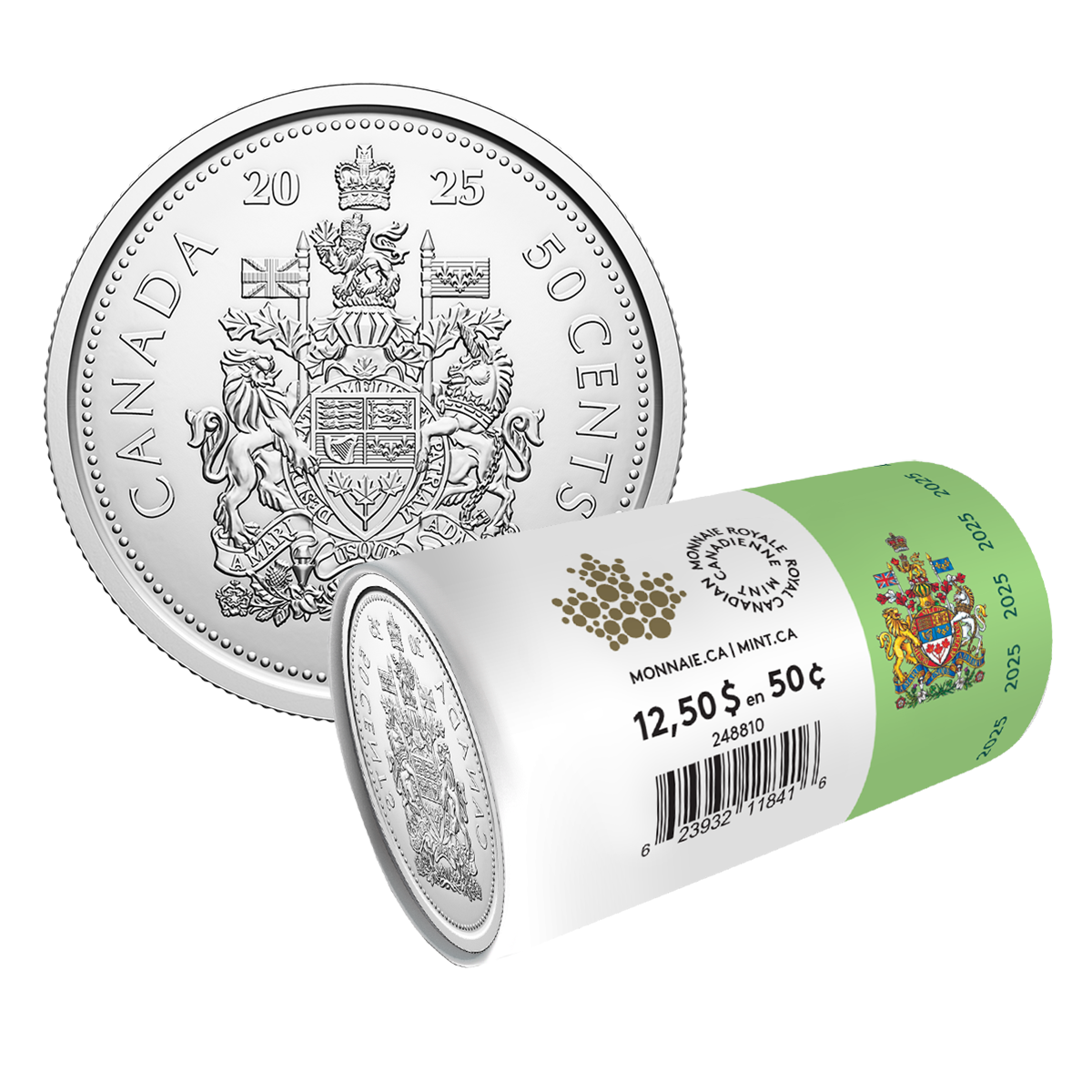 50-Cent Special Wrap Circulation Roll (2025) | The Royal Canadian Mint