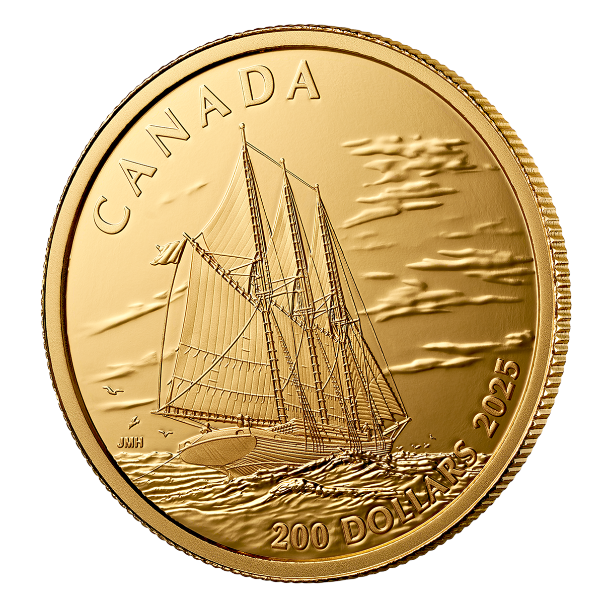Tall Ships: Three-masted Schooner – Pure Gold Coin | The Royal Canadian ...