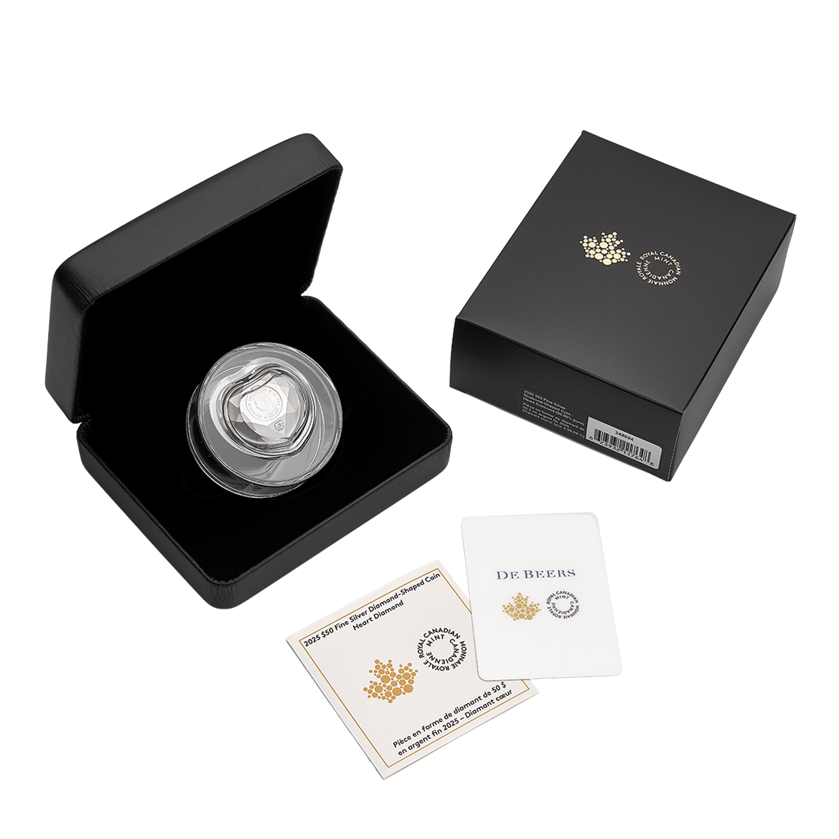 Heart Diamond – Fine Silver Diamond-Shaped Coin | The Royal Canadian Mint
