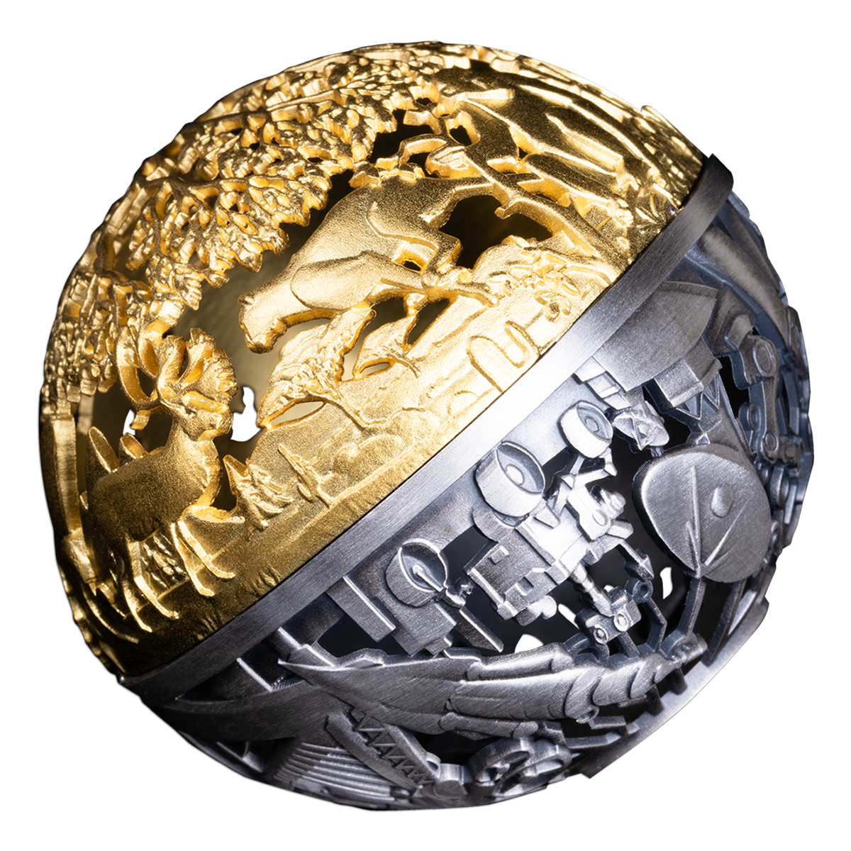 Spherical Filigree Nature And Technology – 2 oz. Fine Silver Coin | The ...