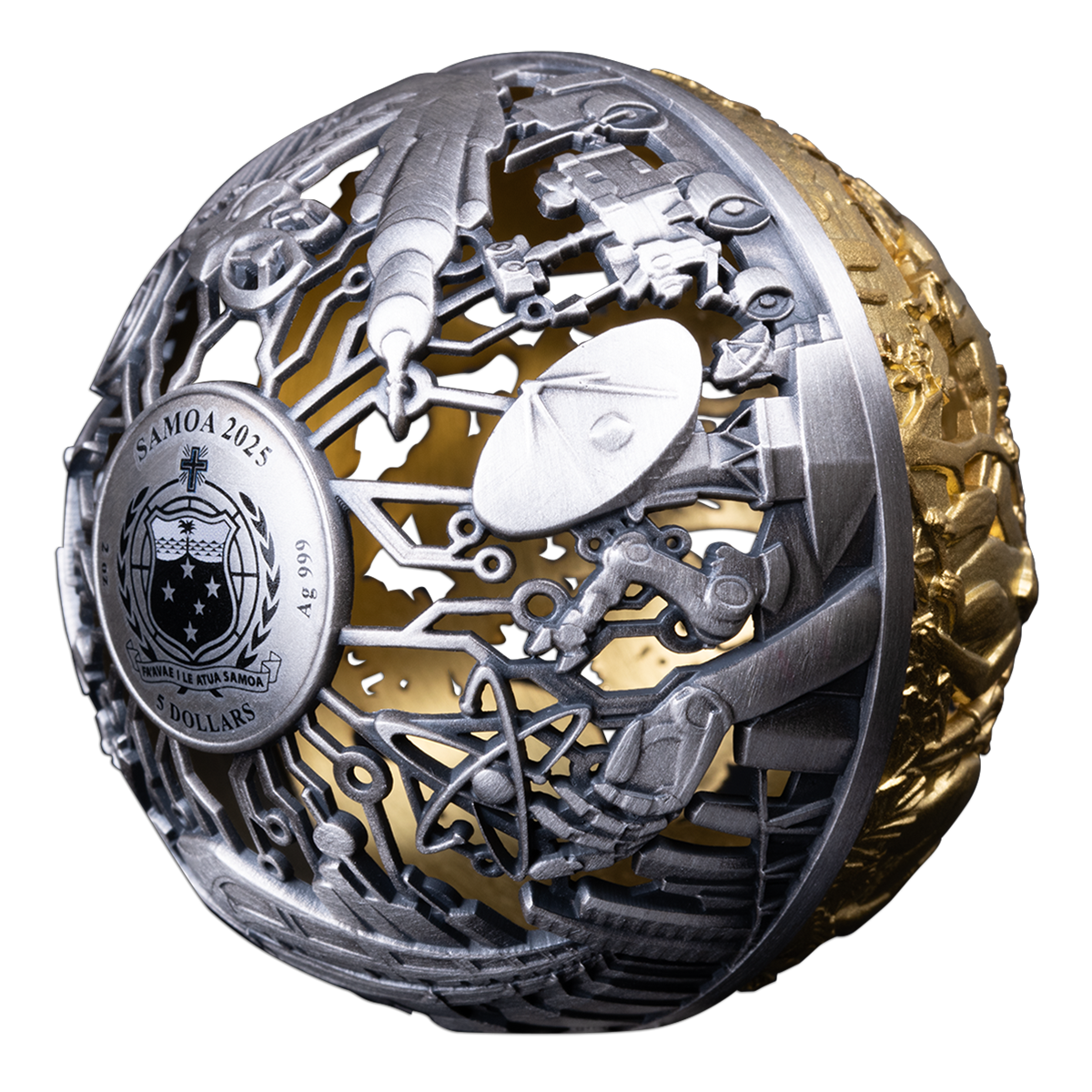 Spherical Filigree Nature And Technology – 2 oz. Fine Silver Coin | The ...