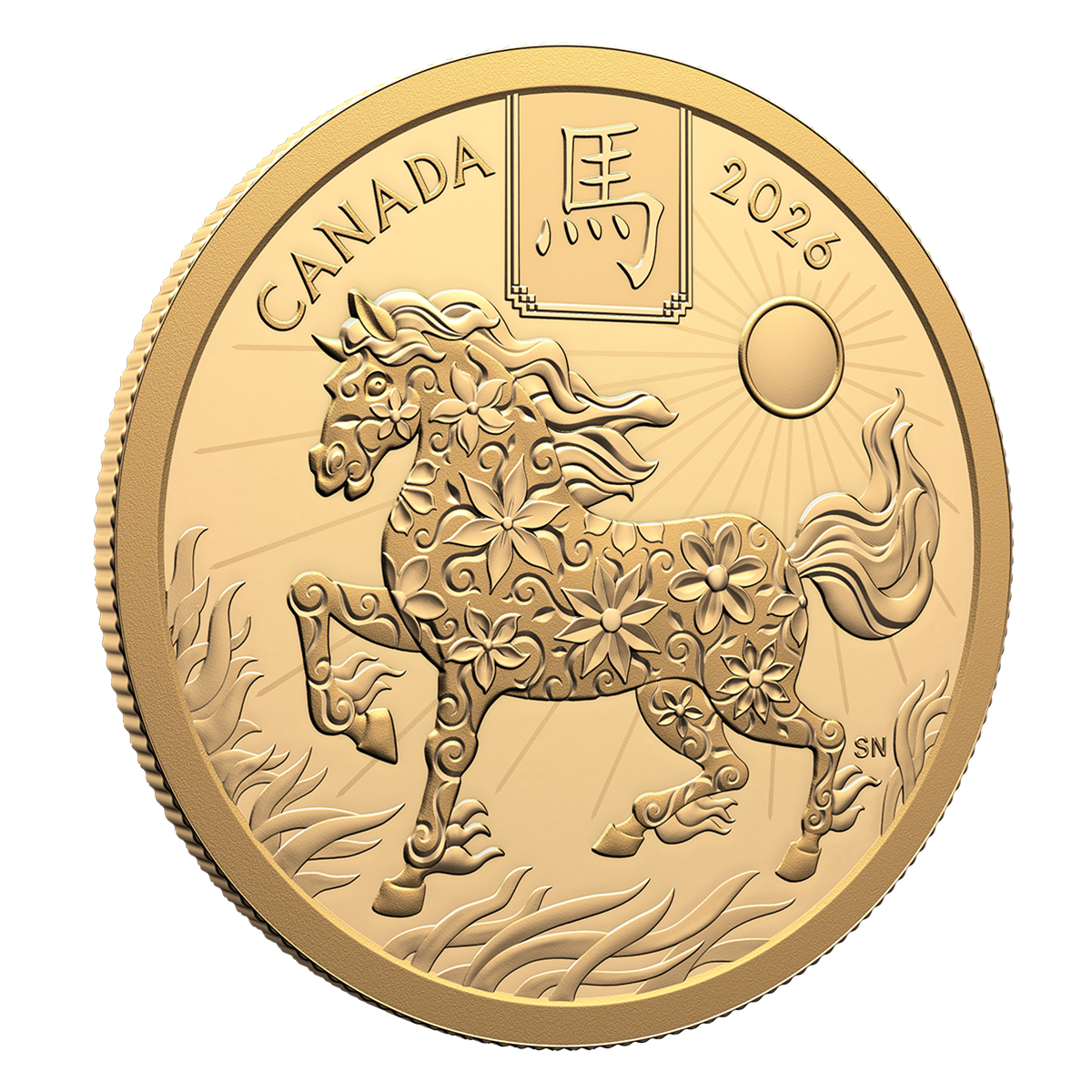 Lunar Year of the Horse – Pure Gold Coin (2026) | The Royal Canadian Mint