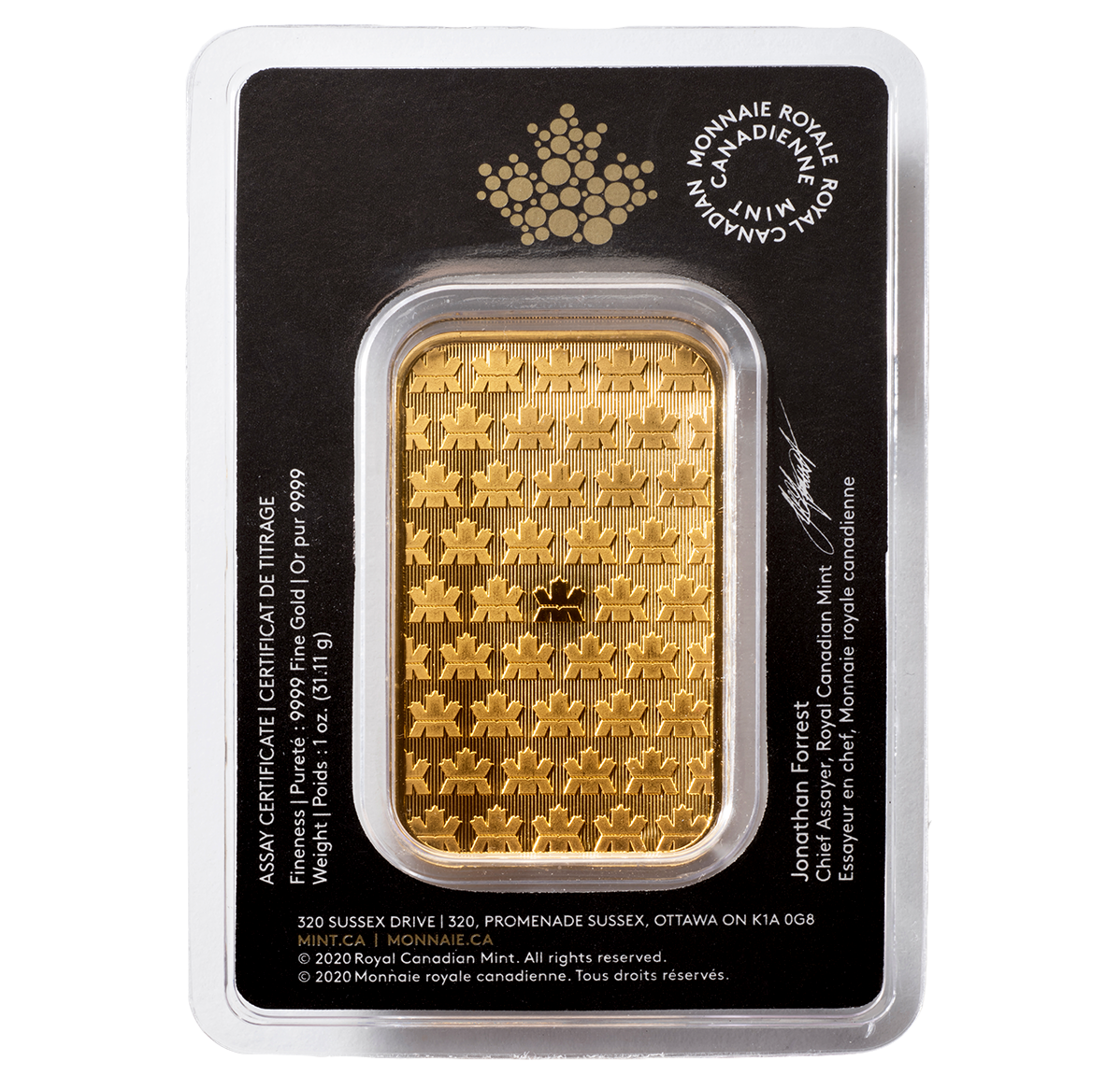 2020 Gold Bar | The Royal Canadian Mint