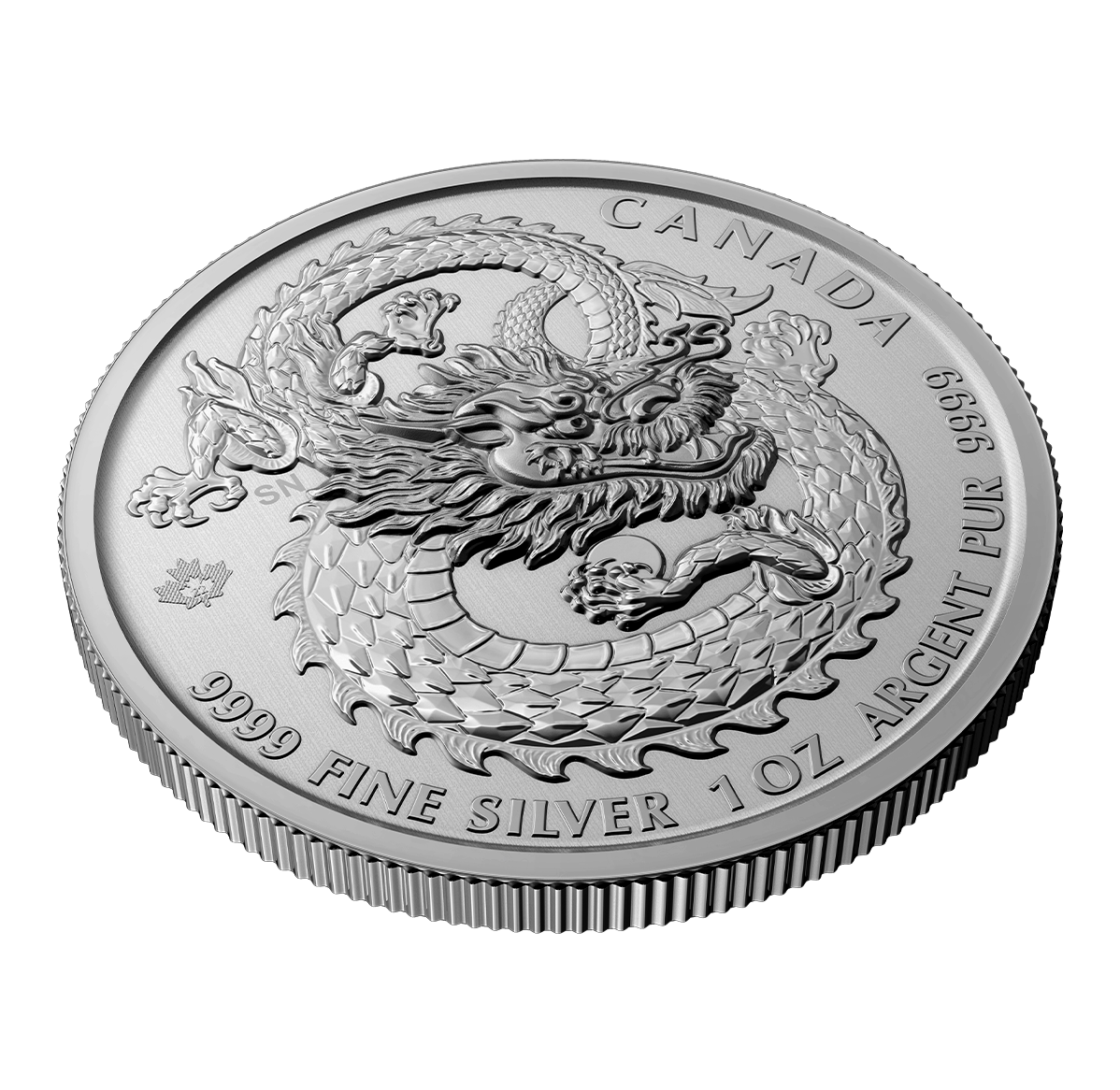 2022 $5 1oz. 99.99% Pure Silver Coin Dragon II (High Relief Bullion ...