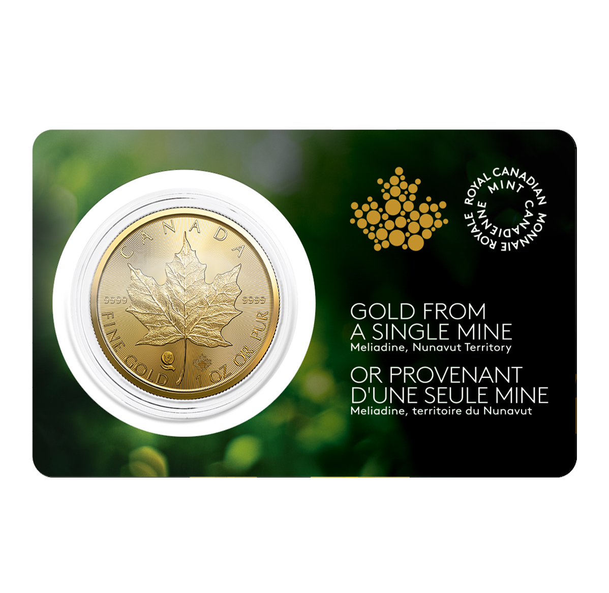 2022 GML - 1 oz. 99.99% Pure Gold Coin (Single Source - Meliadine Mine ...