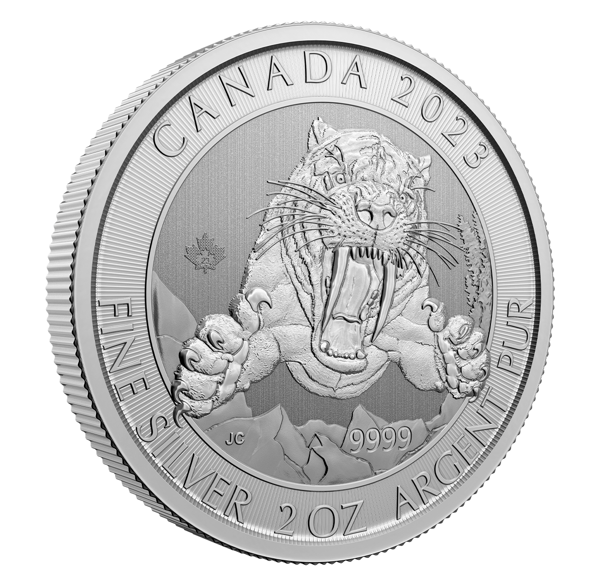 Pièce de 10 $ de 2 oz en argent pur à 99,99 % 2023 - Période glaciaire ...