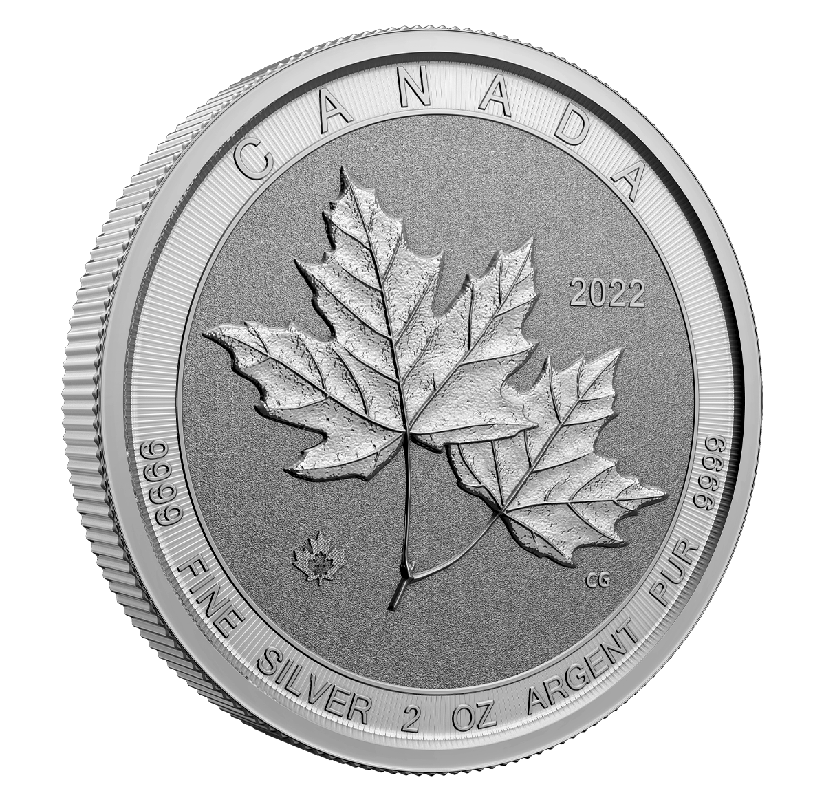2022 $10 2 oz. 99.99% Pure Silver Coin Twin Maples (Bullion) | The ...
