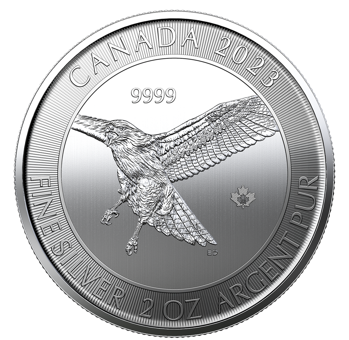 2023 Red-Tailed Hawk - 2 oz. 99.99% Pure Silver Coin (Bullion) | The ...