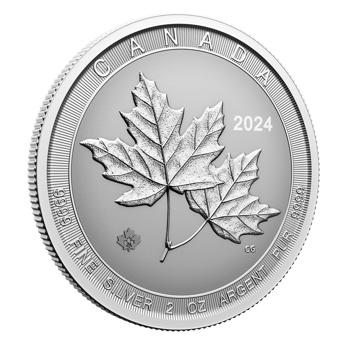 2024 2-oz. 99.99% Pure Silver Coin - Twin Maples (Bullion) | The Royal ...