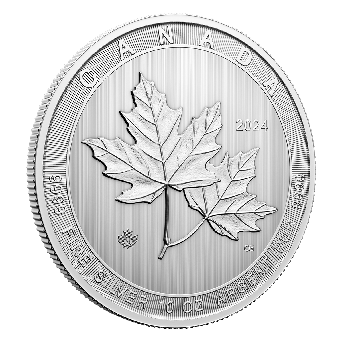 2024 10 oz. 99.99% Pure Silver Coin - Magnificent Maples (Bullion ...