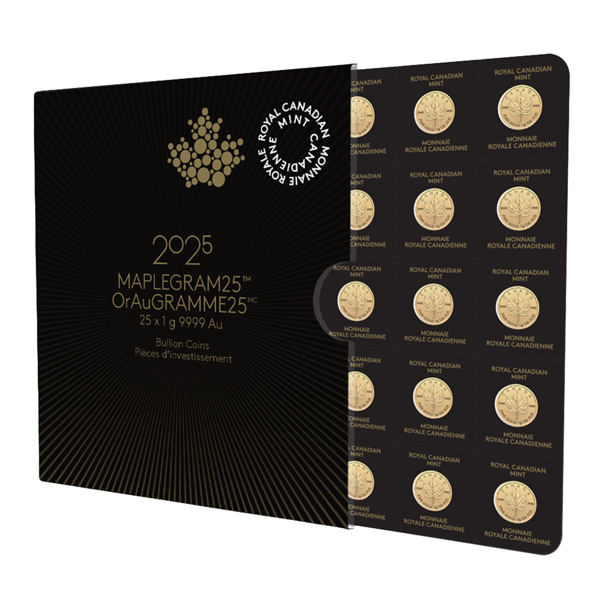 2025 Maplegram25™ (Bullion GML 25 X 1 g) | The Royal Canadian Mint